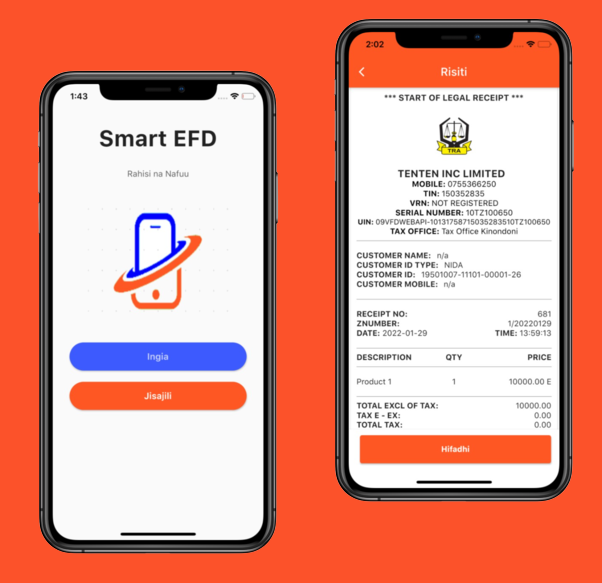 Smart Efd - Rahisi , Haraka na ya Uhakika.